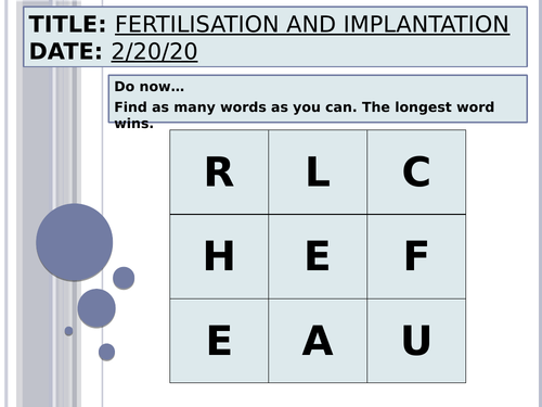 KS3 Science. Reproduction | Teaching Resources