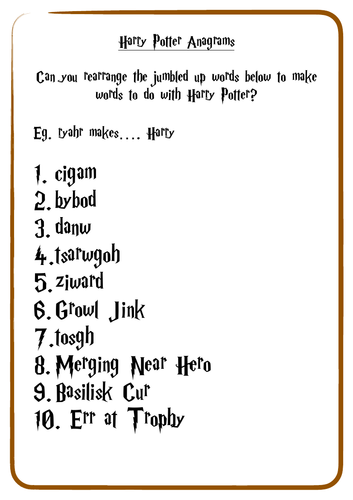 Harry Potter Primary Quiz | Teaching Resources