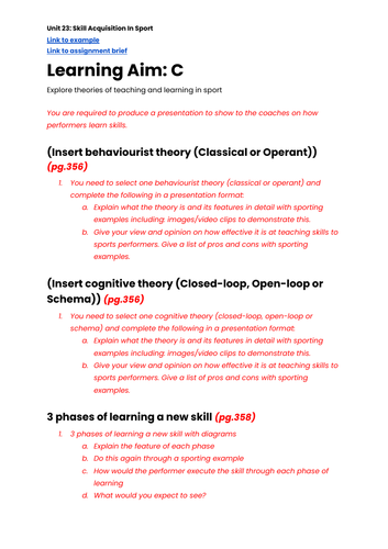 BTEC Level 3 In Sport - Unit 23 Complete Package | Teaching Resources