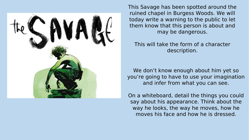 Y6 The Savage - David Almond Narrative Planning | Teaching Resources