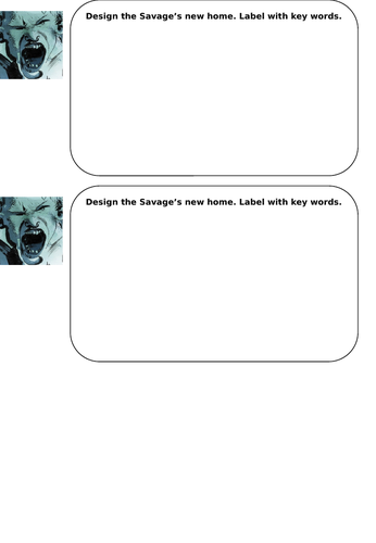Y6 The Savage - David Almond Narrative Planning | Teaching Resources