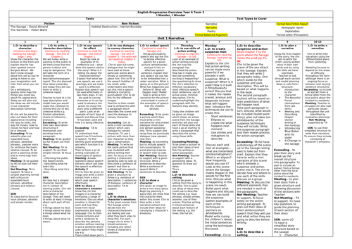 Y6 The Savage - David Almond Narrative Planning | Teaching Resources