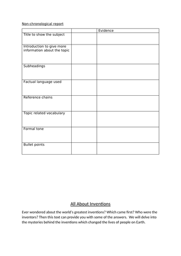 Writing checklists and examples year 5 and 6 | Teaching Resources