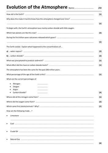 Topic 9: Chemistry of The Atmosphere Revision Questions and Answer ...