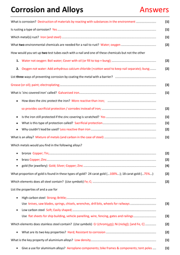 Topic 10: Using Resources Revision Questions and Answer Sheets (inc ...