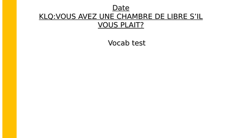 reserver une chambre | Teaching Resources