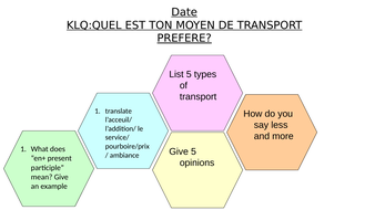 les transports | Teaching Resources