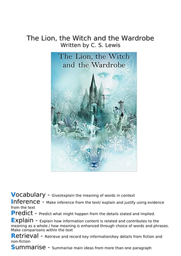 Y3/4 'The Lion, the Witch and the Wardrobe' - Guided Reading Unit ...