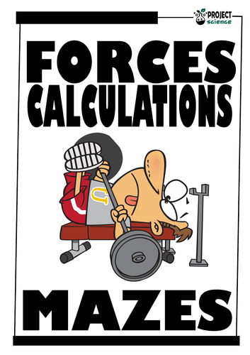 Newton's Second Law Calculations Mazes [F=ma] | Teaching Resources
