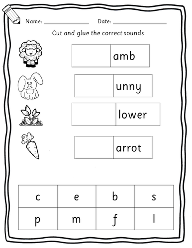 Easter vocabulary phonics writing worksheets | Teaching Resources