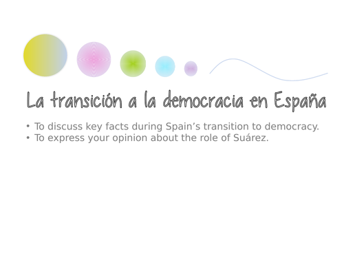 A level Spanish - La Transición con Suárez | Teaching Resources