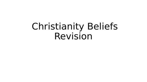 AQA GCSE RS Christianity Beliefs Revision Questions | Teaching Resources