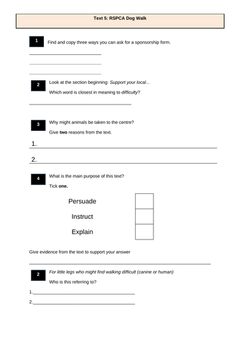 Year 6 SATS Reading Revision 1-5 | Teaching Resources