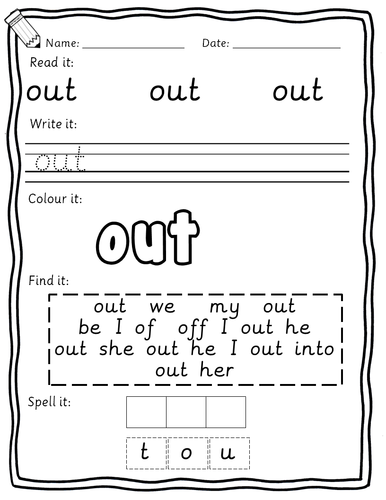 Tricky word book - Reception, Year 1 and Year 2 | Teaching Resources