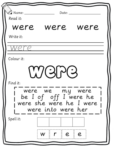 Tricky word book - Reception, Year 1 and Year 2 | Teaching Resources