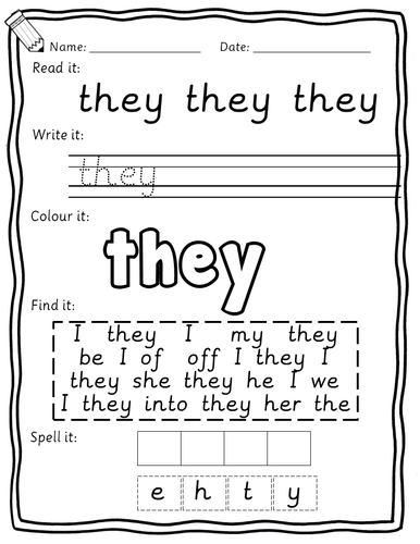 Tricky word book - Reception, Year 1 and Year 2 | Teaching Resources