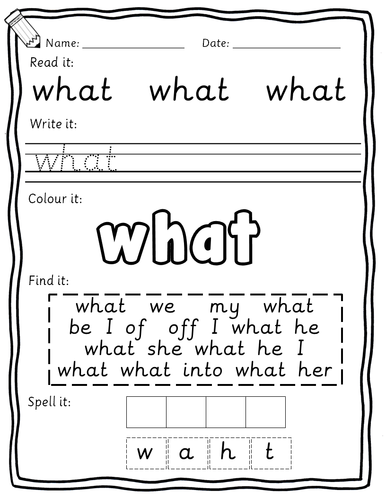 Tricky word book - Reception, Year 1 and Year 2 | Teaching Resources