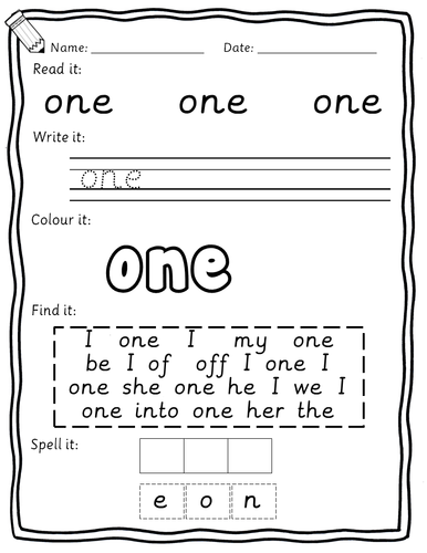 Tricky word book - Reception, Year 1 and Year 2 | Teaching Resources