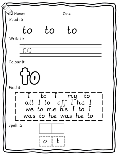 Tricky word book - Reception, Year 1 and Year 2 | Teaching Resources