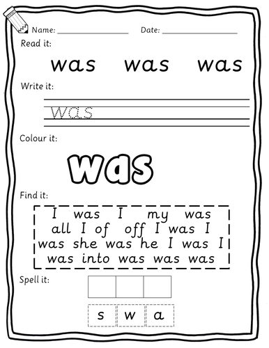 Tricky word book - Reception, Year 1 and Year 2 | Teaching Resources