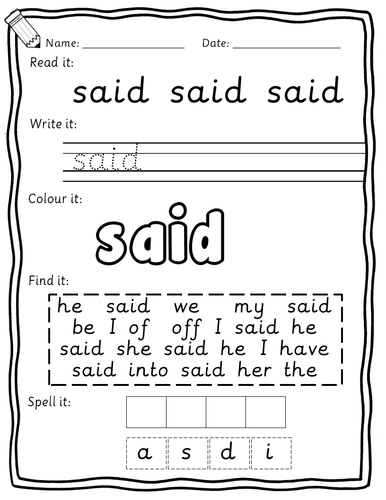 Tricky word book - Reception, Year 1 and Year 2 | Teaching Resources