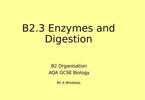 B2 Organisation - AQA GCSE Biology (9-1) | Teaching Resources