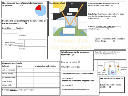 Earth's Climate Knowledge Organiser with Revision Mat | Teaching Resources