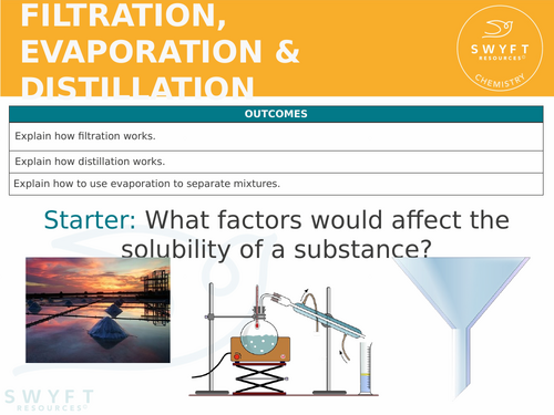 KS3 ~ Year 8 ~ Filtration, Evaporation & Distillation | Teaching Resources