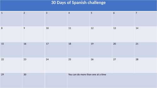 Spanish - Monthly independent revision | Teaching Resources