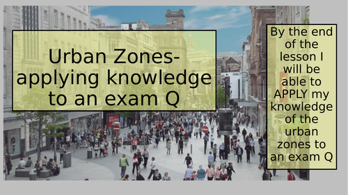 Urban zones screencast and follow up lessons | Teaching Resources