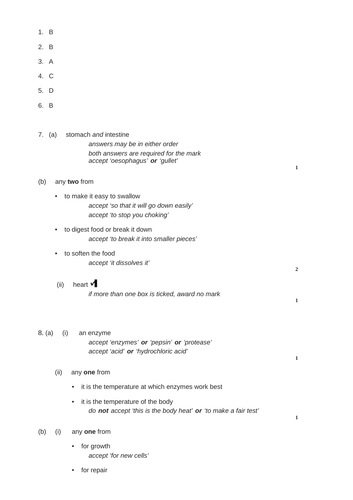Exploring Science 8A Food and Nutrition | Teaching Resources