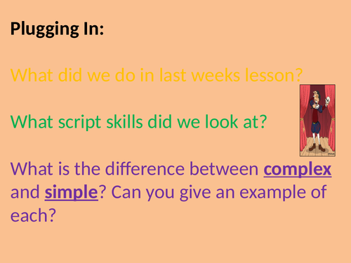 Introduction to Script Writing | Teaching Resources