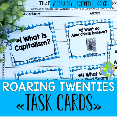 Roaring Twenties Task Cards | Teaching Resources