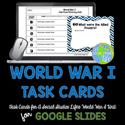World War I Task Cards GOOGLE DRIVE | Teaching Resources