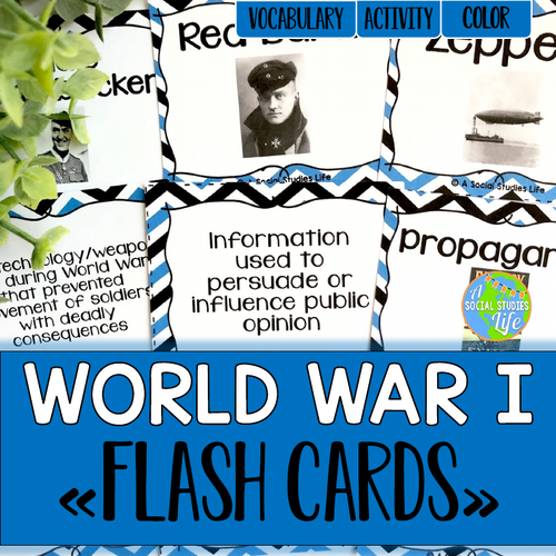 World War I Flash Cards | Teaching Resources