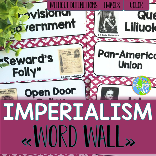 Imperialism Word Wall without definitions | Teaching Resources