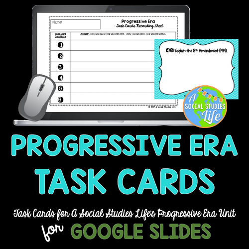 Progressive Era Task Cards GOOGLE DRIVE | Teaching Resources