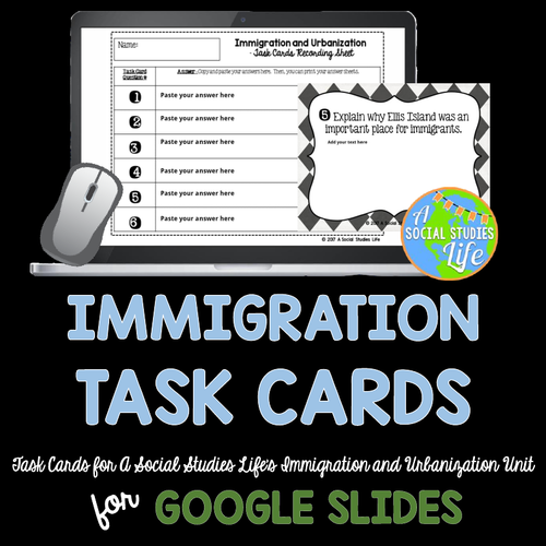 Immigration Task Cards GOOGLE DRIVE | Teaching Resources