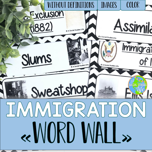 Immigration Word Wall without definitions | Teaching Resources