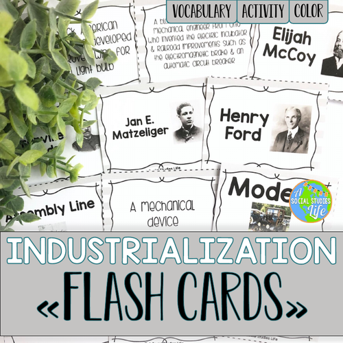Industrialization and Famous Inventors FLASH CARDS | Teaching Resources