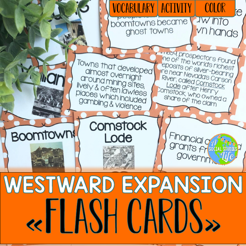 Westward Expansion Flash Cards | Teaching Resources