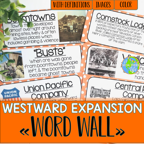 Westward Expansion Word Wall | Teaching Resources