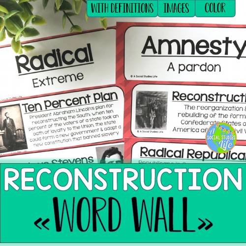 Reconstruction Word Wall | Teaching Resources
