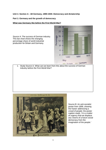 Germany and the Growth of Democracy after 1890 | Teaching Resources