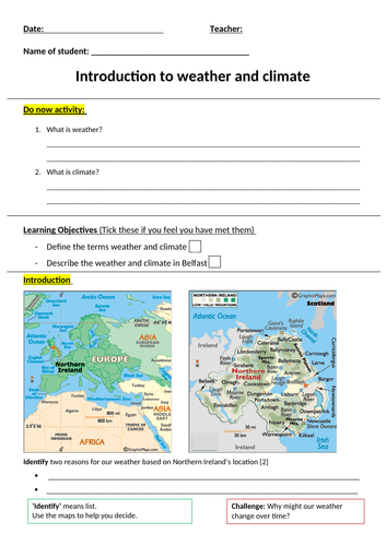 Introduction to weather and climate | Teaching Resources
