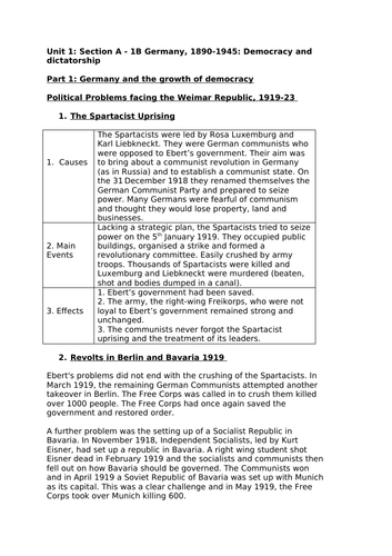 What was the Weimar Republic? | Teaching Resources