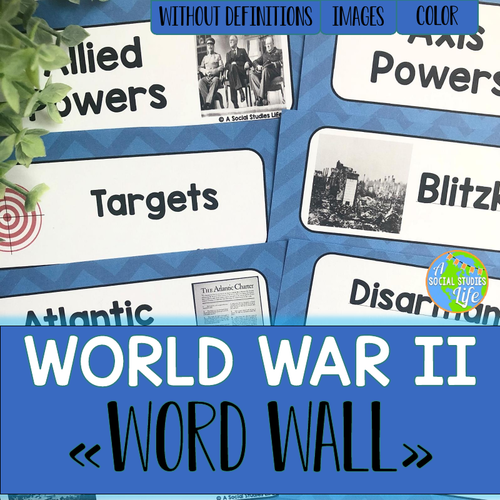 World War II Word Wall without definitions | Teaching Resources