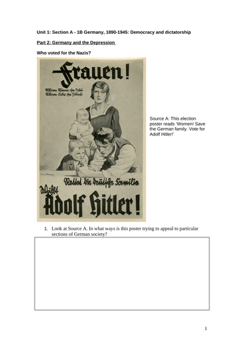Who voted for the Nazis? | Teaching Resources