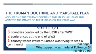 Truman Doctrine and Marshall Plan GCSE | Teaching Resources