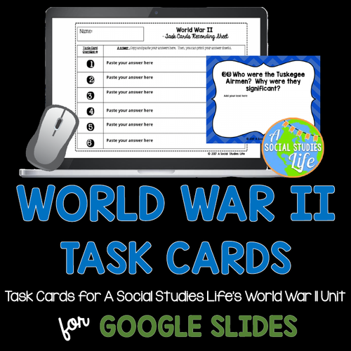 World War II Task Cards GOOGLE DRIVE | Teaching Resources